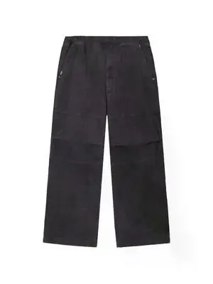 Izzue Corduroy Panelled Wide-leg Trousers - Grey