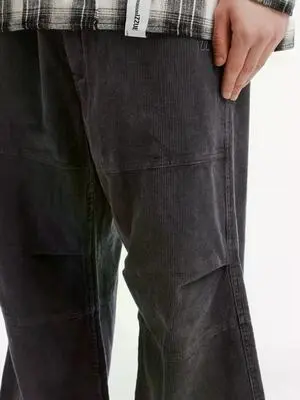 Izzue Corduroy Panelled Wide-leg Trousers - Grey