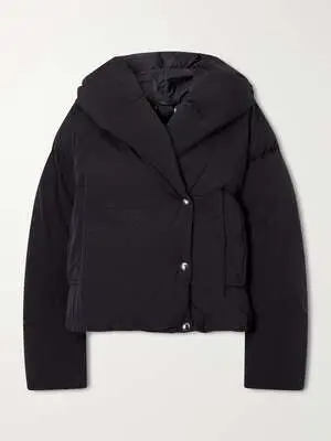 Sportmax Vodka Hooded Cropped Shell Down Jacket - Black