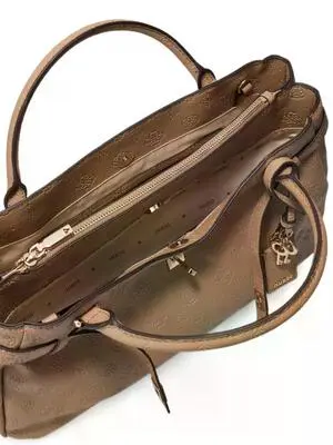 Guess Ella Logo-debossed Satchel Bag