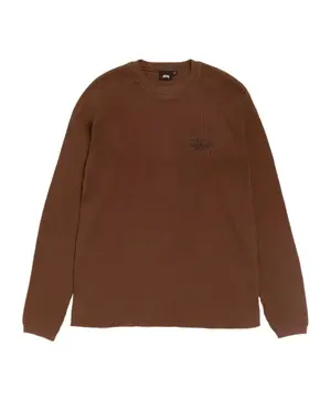 StÜssy Waffle Logo Knitted Top - Brown