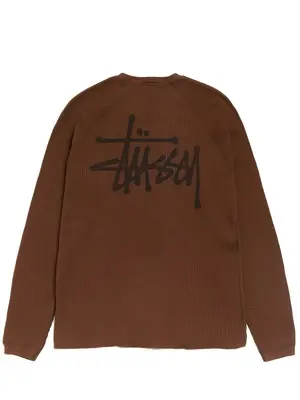 StÜssy Waffle Logo Knitted Top - Brown