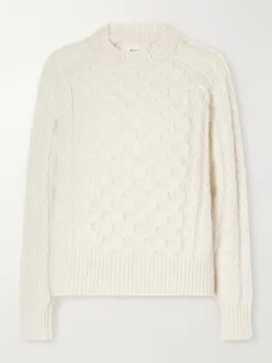 SKALL STUDIO Lennox Cable-knit Wool Sweater - Neutrals