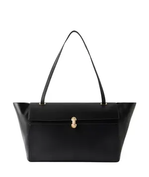 Savette Trapeze Large Leather Shoulder Bag - Black
