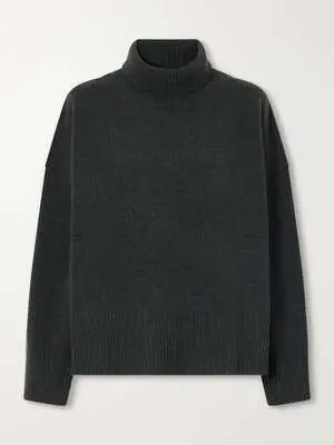 SKALL STUDIO Silene Rib-trimmed Wool Turtleneck Sweater - Dark Green