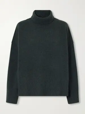 SKALL STUDIO Silene Rib-trimmed Wool Turtleneck Sweater - Green