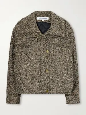 Veronica Beard Silversmith Dickey Padded Tweed Jacket - Neutrals