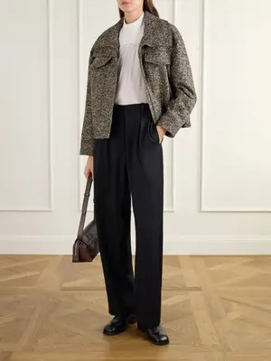 Veronica Beard Silversmith Dickey Padded Tweed Jacket - Neutrals