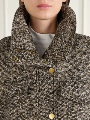 Veronica Beard Silversmith Dickey Padded Tweed Jacket - Neutrals