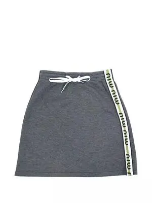 Miu Miu 2017 Logo-tape Mini Skirt