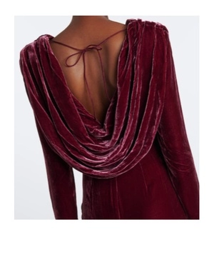 ROTATE BY BIRGER CHRISTENSEN Draped Velvet Gown