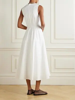 Proenza Schouler Pleated V-neck Waist-cinching Dress