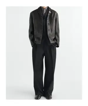 LEMAIRE Single-breasted Jacket In Grained Lambskin