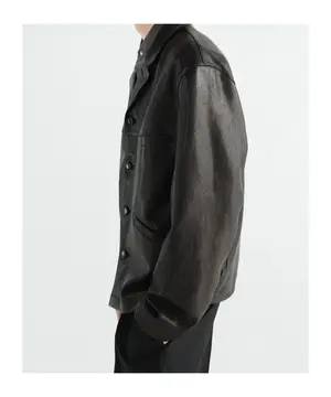 LEMAIRE Single-breasted Jacket In Grained Lambskin