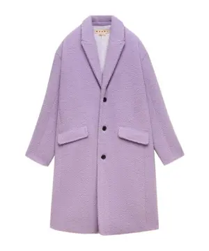 Marni Purple Wool-mohair Teddy Oversized Coat