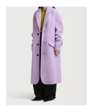 Marni Purple Wool-mohair Teddy Oversized Coat