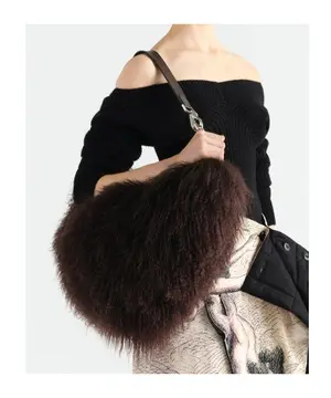 LEMAIRE Quiver Clip Bag In Mongolian Lambskin