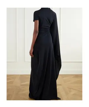 Balenciaga Draped Cape Dress