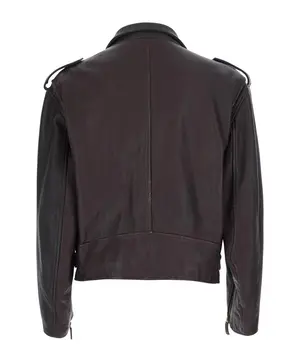 Emporio Armani Zip-up Leather Biker Jacket