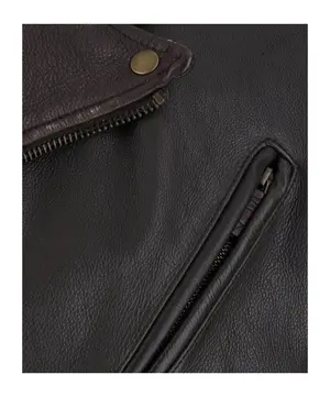 Emporio Armani Zip-up Leather Biker Jacket
