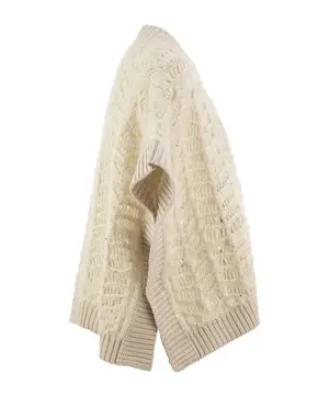 Peserico Ribbed V-neck Knit Top