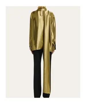 FERRAGAMO Liquid Lamé Blouse