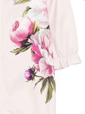 Dolce & Gabbana Peony-print Babygrow Set