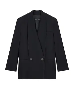 Giorgio Armani Pleated-back Double-breasted Blazer - No