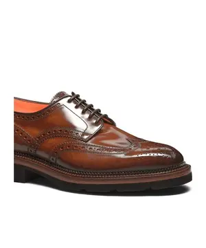 Santoni Brogue Lace-up Shoes