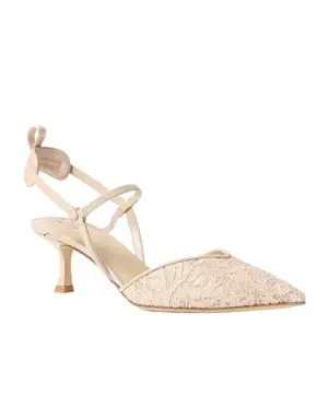 Fendi Very Colibrì -colored Tulle Medium-heeled Slingbacks