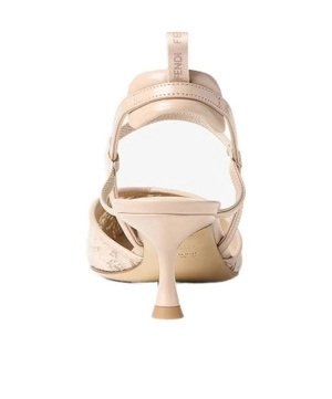 Fendi Very Colibrì -colored Tulle Medium-heeled Slingbacks