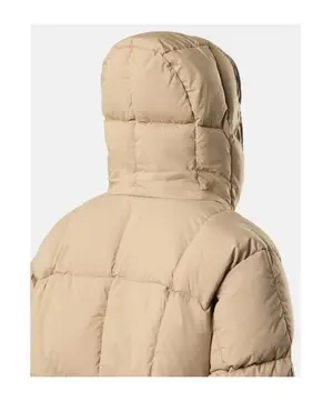 Stone Island Hooded Down Jacket With Wind Resistance - Biscuit Color
