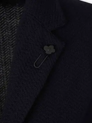 LARDINI Herringbone-knit Virgin Wool Jacket