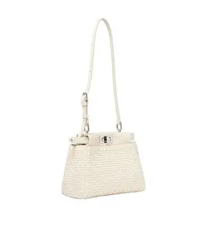 Fendi My Peekaboo Xs Woven Leather Bag
