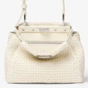 Fendi My Peekaboo Xs Woven Leather Bag
