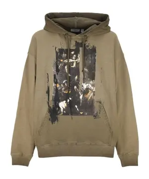 Off-White Graphic-print Hoodie - Brown
