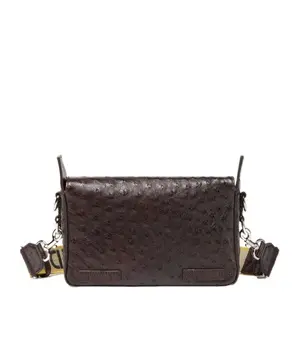 Fendi Flow Small Ostrich Leather Bag