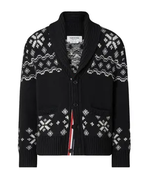 Thom Browne Icelandic Fair Isle Cashmere Cardigan