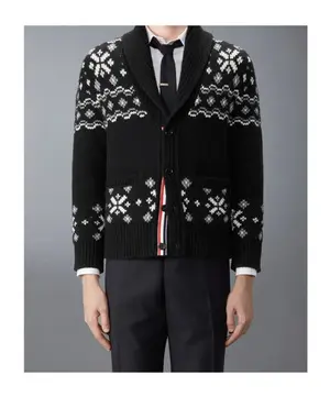 Thom Browne Icelandic Fair Isle Cashmere Cardigan