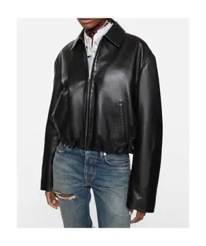 Acne Studios Logo-debossed Cropped Jacket