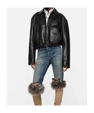Acne Studios Logo-debossed Cropped Jacket