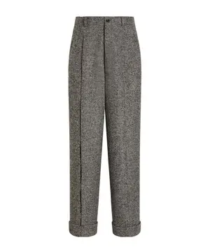 Dolce & Gabbana Birdseye Wool Blend Trousers