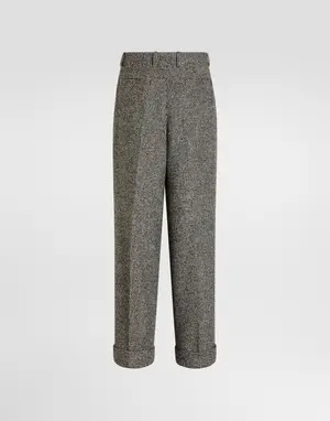Dolce & Gabbana Birdseye Wool Blend Trousers