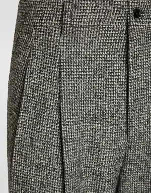 Dolce & Gabbana Birdseye Wool Blend Trousers