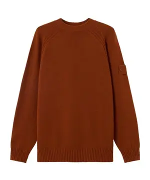 Stone Island Regular-fit Crewneck Jumper With Raglan Sleeves - Red Pottery
