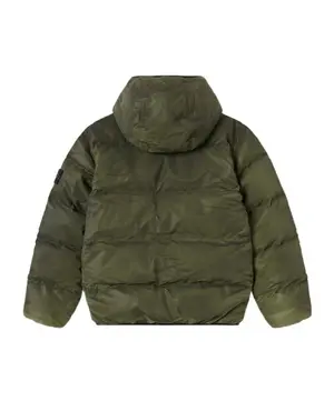 Stone Island Hooded Down Jacket With Reflective Coating