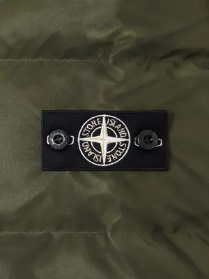 Stone Island Hooded Down Jacket With Reflective Coating
