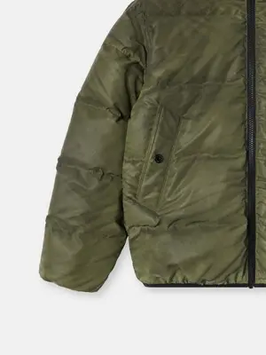 Stone Island Hooded Down Jacket With Reflective Coating