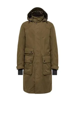 Moncler Allaine Long Padded Hooded Canvas Parka