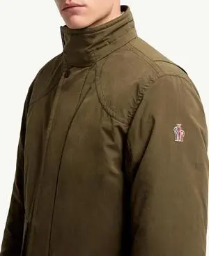 Moncler Allaine Long Padded Hooded Canvas Parka